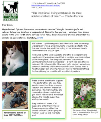 Thank you - Cherokee Humane Society
